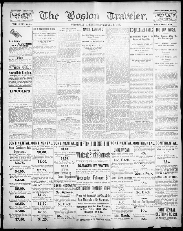 The Boston Traveler. February 06, 1895 - Digital Commonwealth