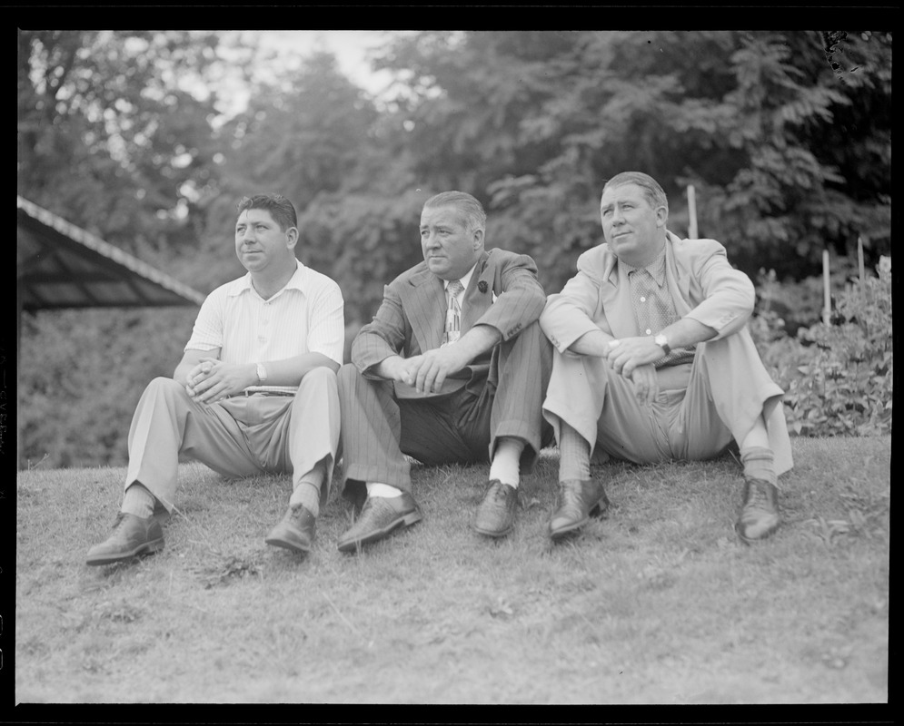 3 men sitting - Digital Commonwealth