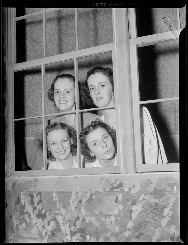 Women looking out window - Digital Commonwealth