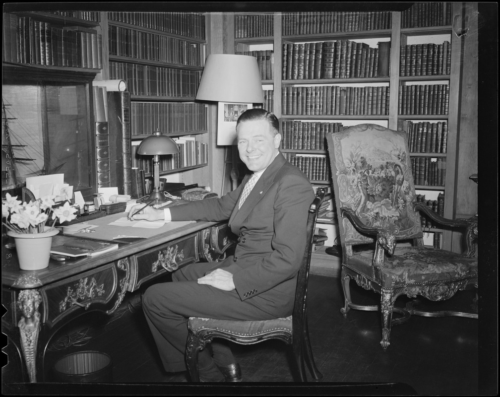 Henry Cabot Lodge, Jr. at his desk - Digital Commonwealth