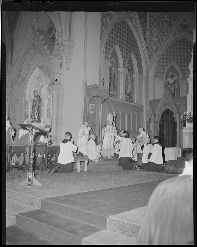 Archbishop Cushing presides over Mass at the Cathedral of the Holy ...