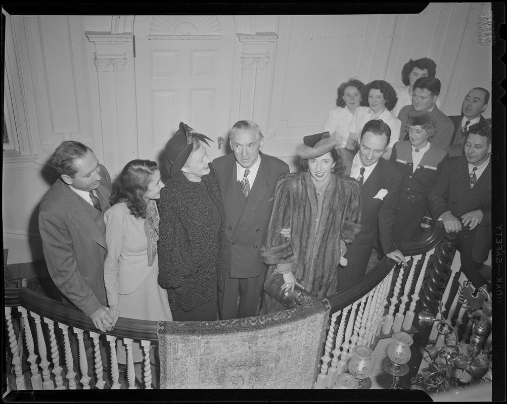 Jim Curley with wife Gertrude and family - Digital Commonwealth