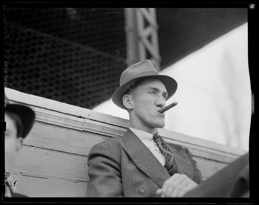 Jim Bagby of the Red Sox watching the Holy Cross team - Digital ...