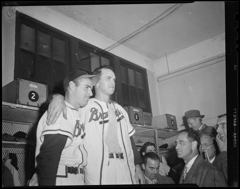 John Sain and Tommy Holmes after Game 1 of the World Series - Digital ...