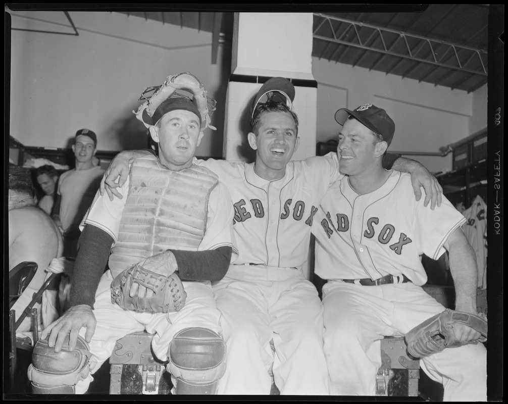 Red Sox - 1) Birdie Tebbetts, C) Mel Parnell, R) Vern Stephens ...