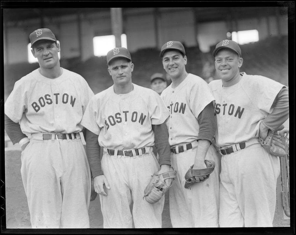 Four Red Sox players - Digital Commonwealth