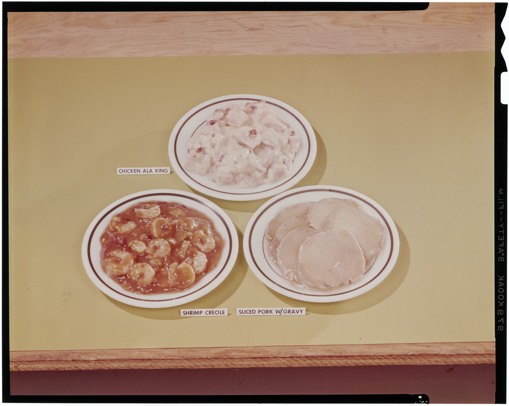 FEL, food, meal, precooked, frozen entrees (chicken a la king, shrimp ...