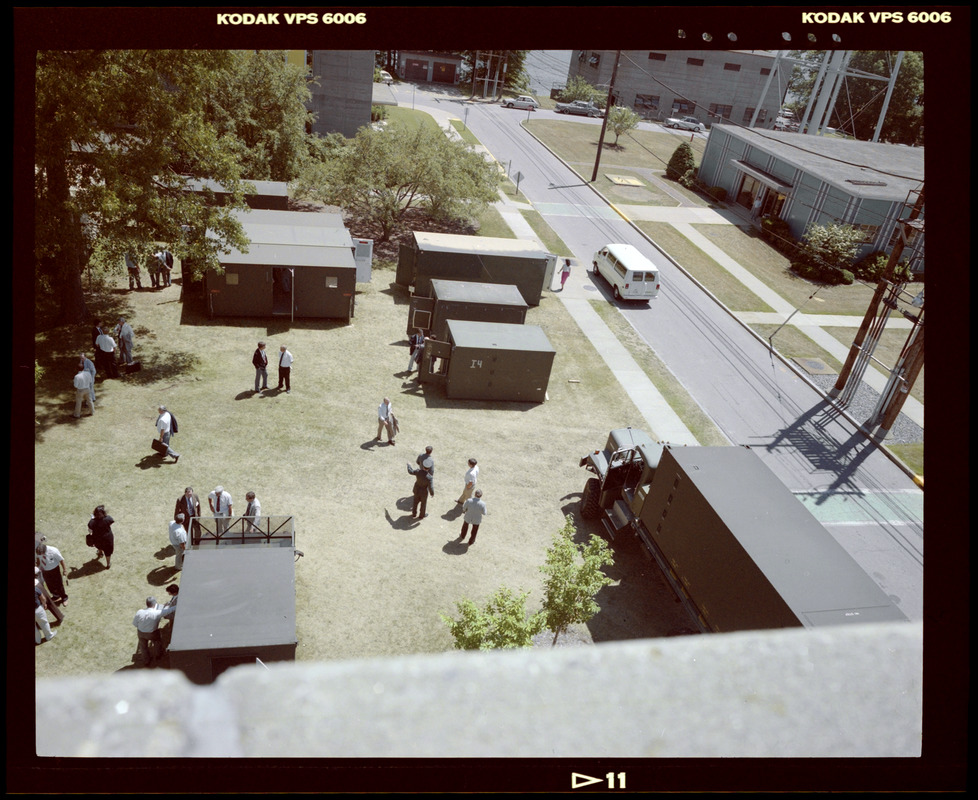 Army industrial tent displays at Natick labs - Digital Commonwealth