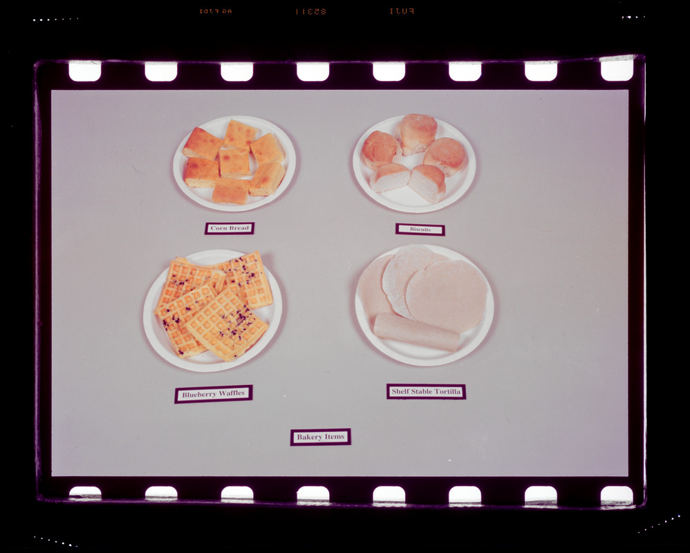 Bakery items, corn bread, biscuits, blueberry waffles, shelf stable ...