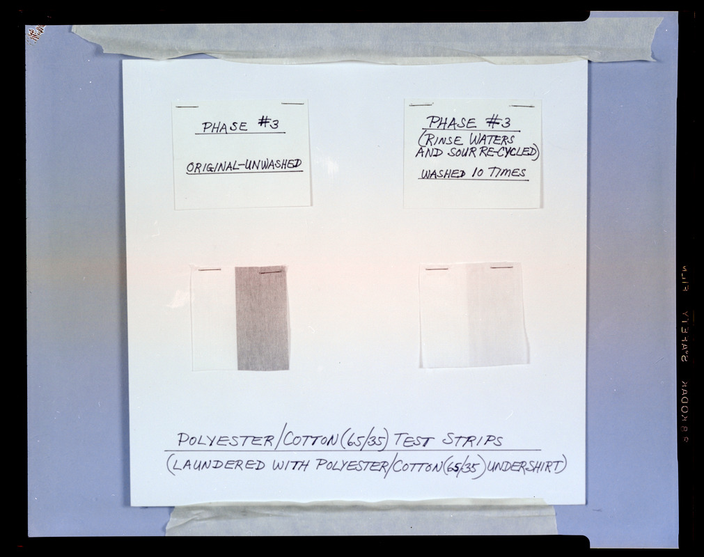 Polyester/cotton (65/35) test strips, phase #3 - Digital Commonwealth