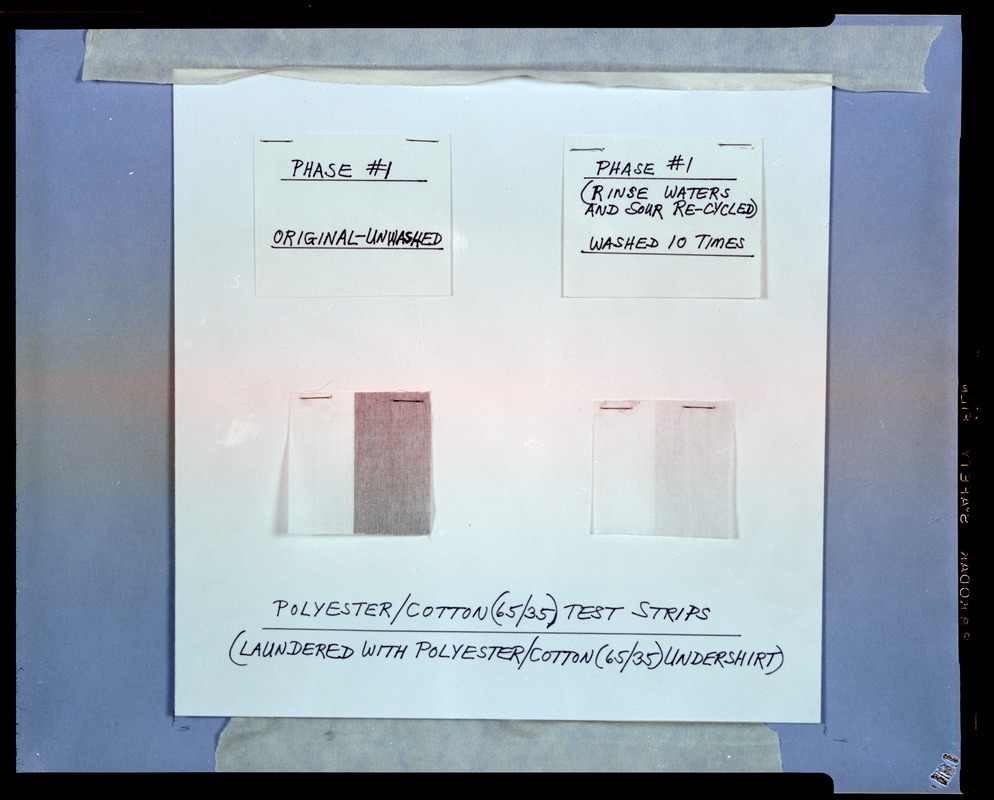 Polyester/cotton (65/35) test strips, phase #1 - Digital Commonwealth