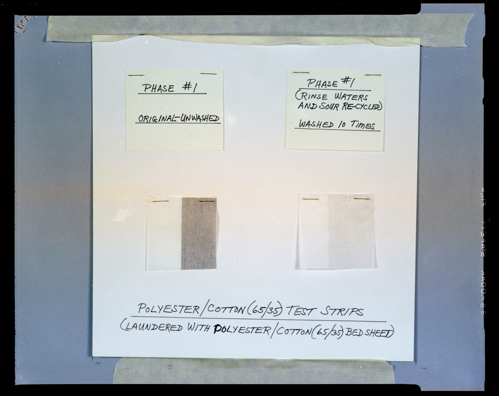 Polyester/cotton (65/35) test strips, phase #1 - Digital Commonwealth