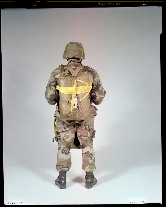 Uniformed soldier with pack, back view - Digital Commonwealth