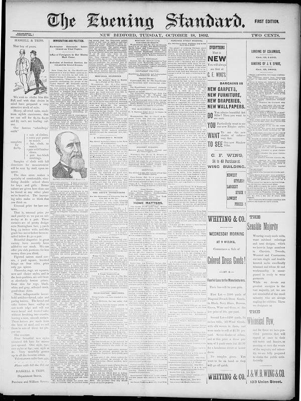 Evening Standard. October 18, 1892 - Digital Commonwealth