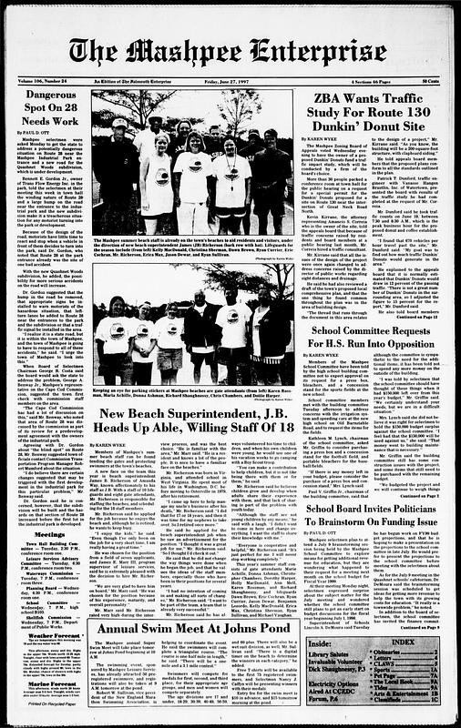 The Mashpee Enterprise. June 27, 1997 - Digital Commonwealth