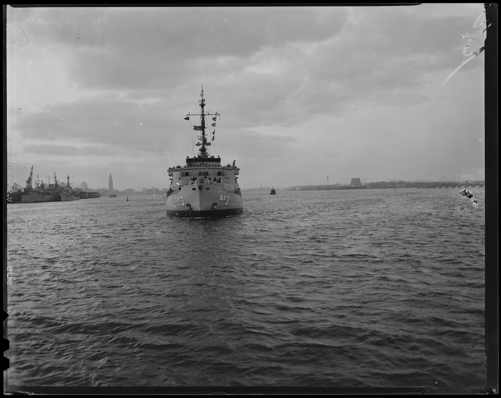 USS Atka in water - Digital Commonwealth