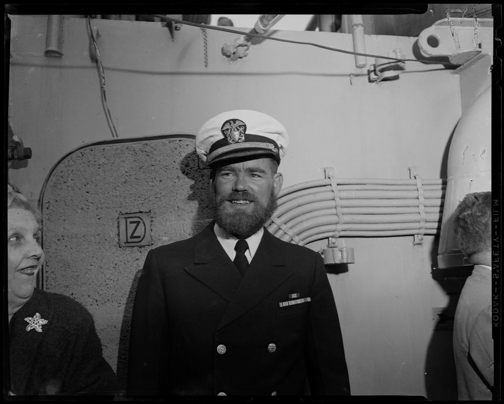 The captain of the U.S.S. ATKA on board - Digital Commonwealth