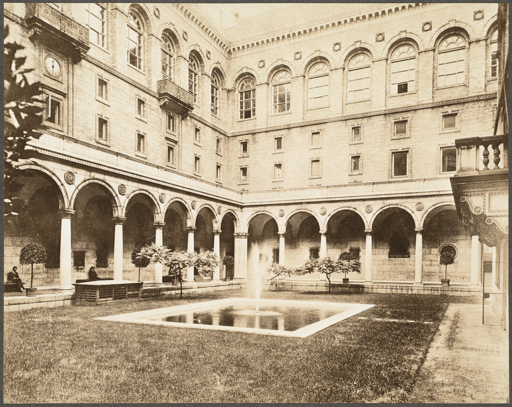 Boston Public Library, Copley Square. Courtyard - Digital Commonwealth
