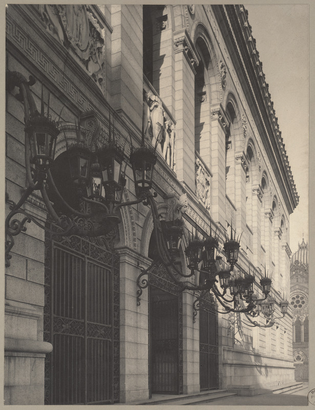 Boston Public Library, main entrance - Digital Commonwealth