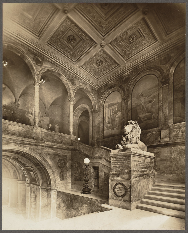 Boston Public Library. Grand staircase - Digital Commonwealth