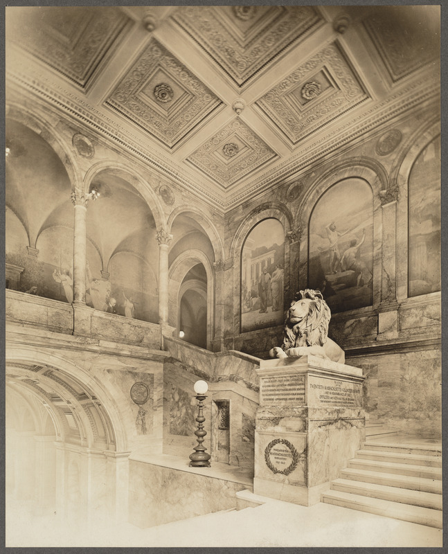 Boston Public Library. Grand staircase - Digital Commonwealth
