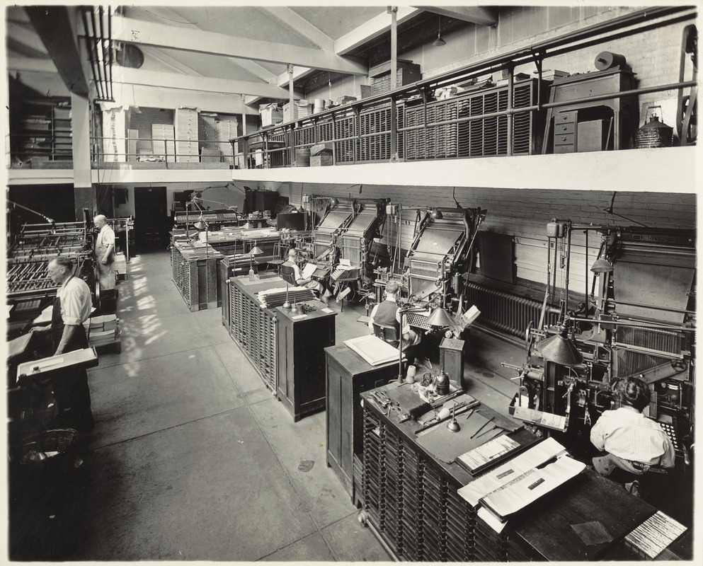 Central Library building. Printing department - Digital Commonwealth