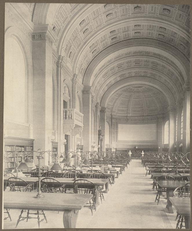 Boston Public Library. Copley Square. Bates Hall - Digital Commonwealth