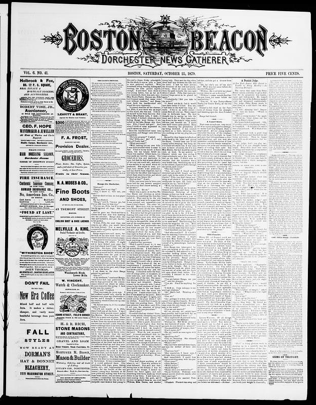 The Boston Beacon and Dorchester News Gatherer, October 25, 1879 ...