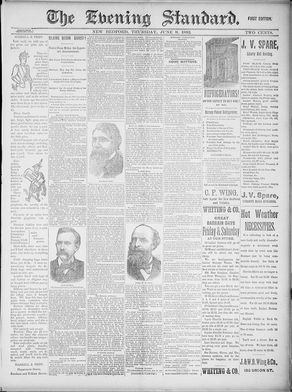 Evening Standard. June 09, 1892 - Digital Commonwealth