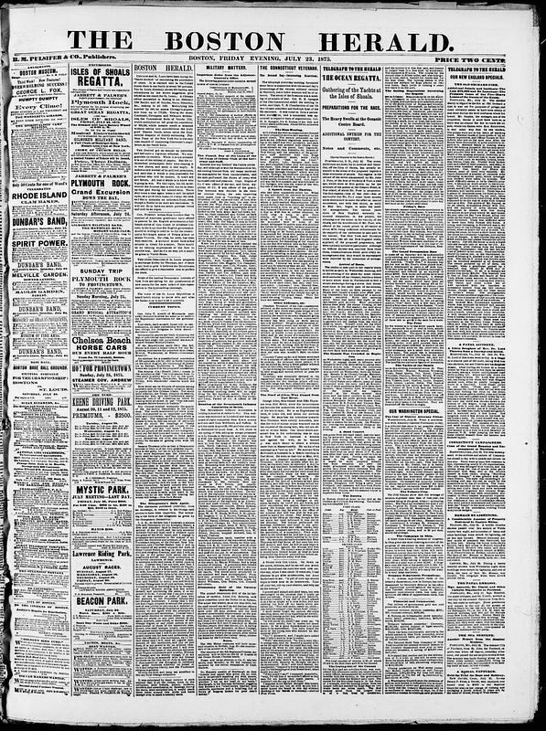The Boston Herald. July 23, 1875 - Digital Commonwealth