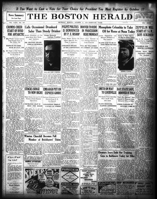 Boston Herald. October 11, 1928 - Digital Commonwealth