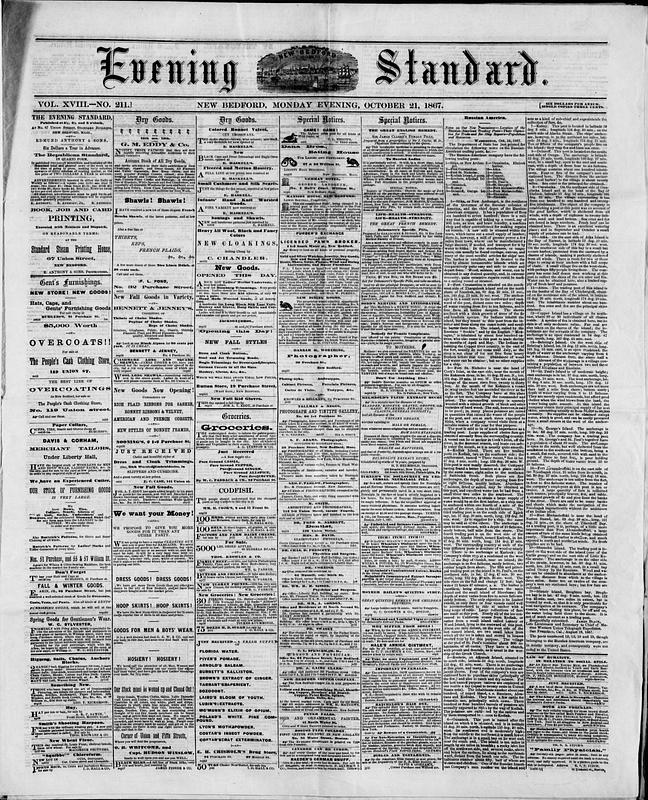 Evening Standard. October 21, 1867 - Digital Commonwealth