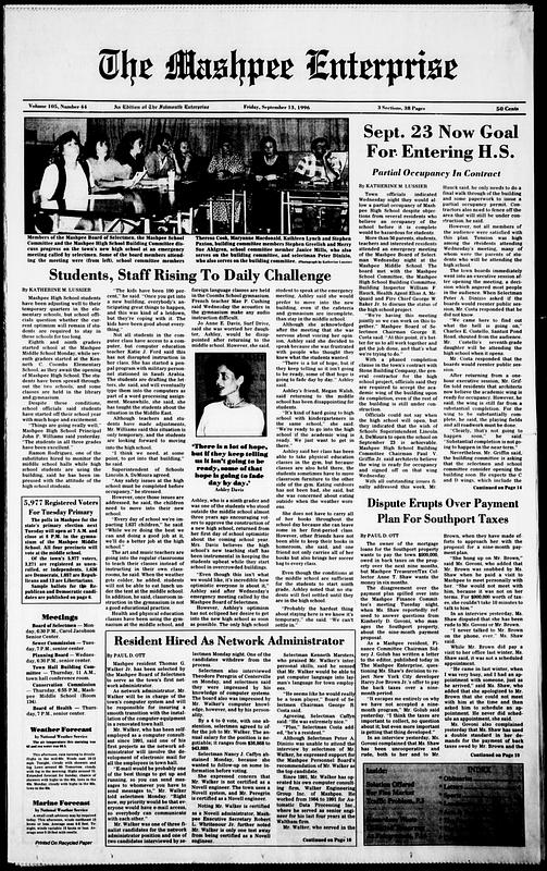 The Mashpee Enterprise. September 13, 1996 - Digital Commonwealth
