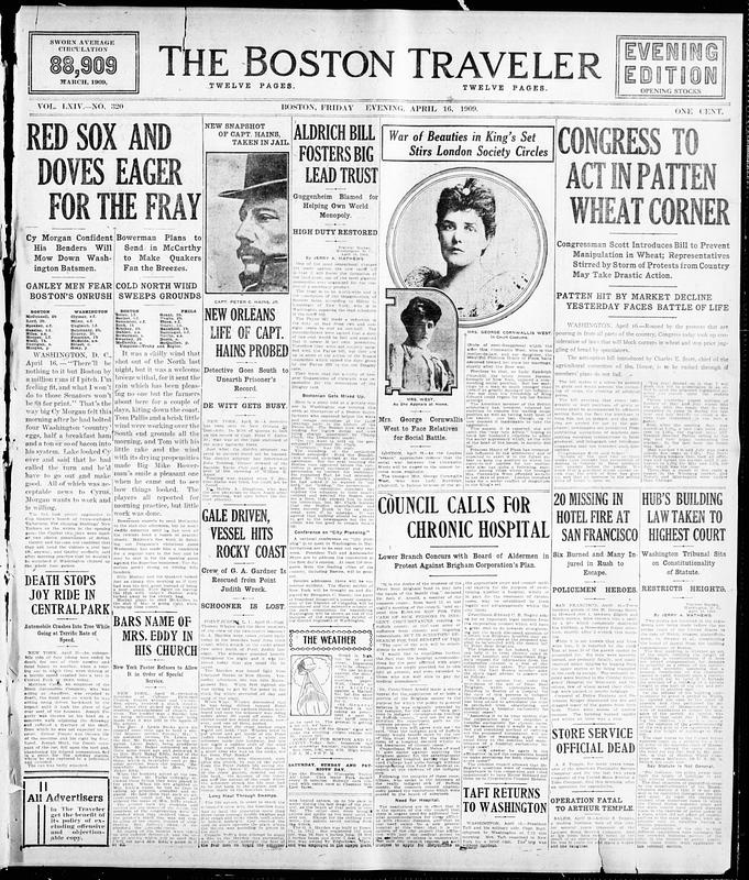 The Boston Traveler. April 16, 1909 - Digital Commonwealth