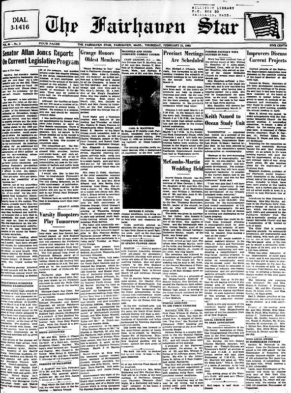 The Fairhaven Star. February 21, 1963 - Digital Commonwealth