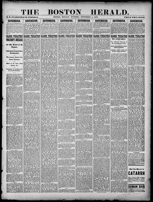 The Boston Herald. December 01, 1879 - Digital Commonwealth