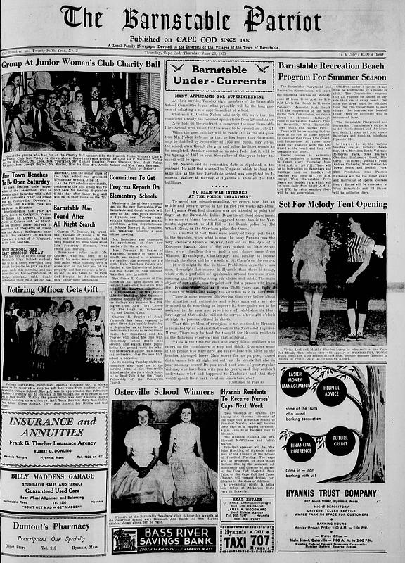 Barnstable Patriot. June 23, 1955 - Digital Commonwealth
