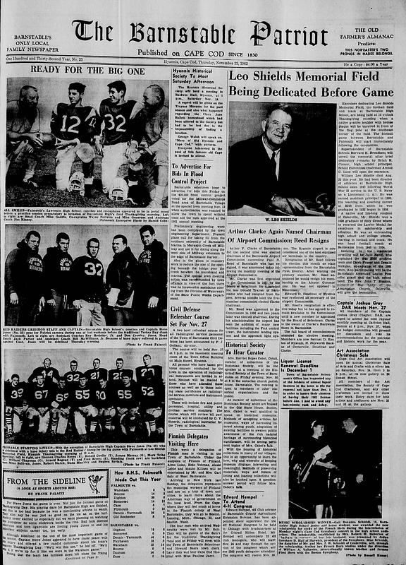 Barnstable Patriot. November 22, 1962 - Digital Commonwealth