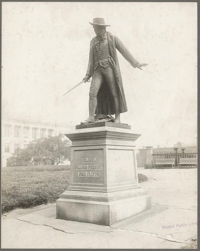 Massachusetts, Boston, Colonel Prescott statue at Bunker Hill, W. W ...