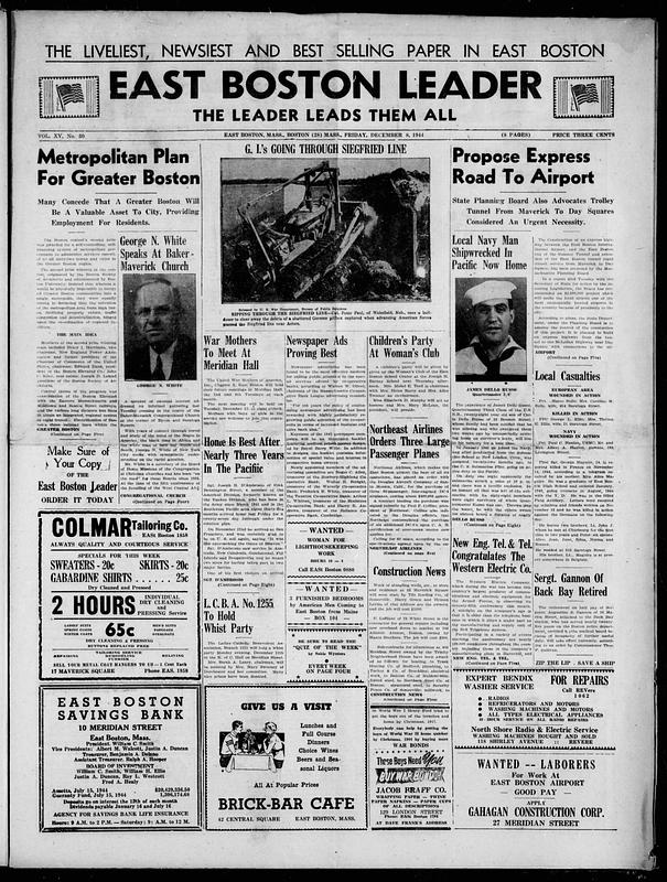 East Boston Leader. December 08, 1944 - Digital Commonwealth