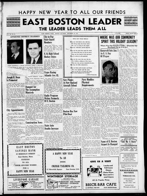 East Boston Leader, December 26, 1941 - Digital Commonwealth