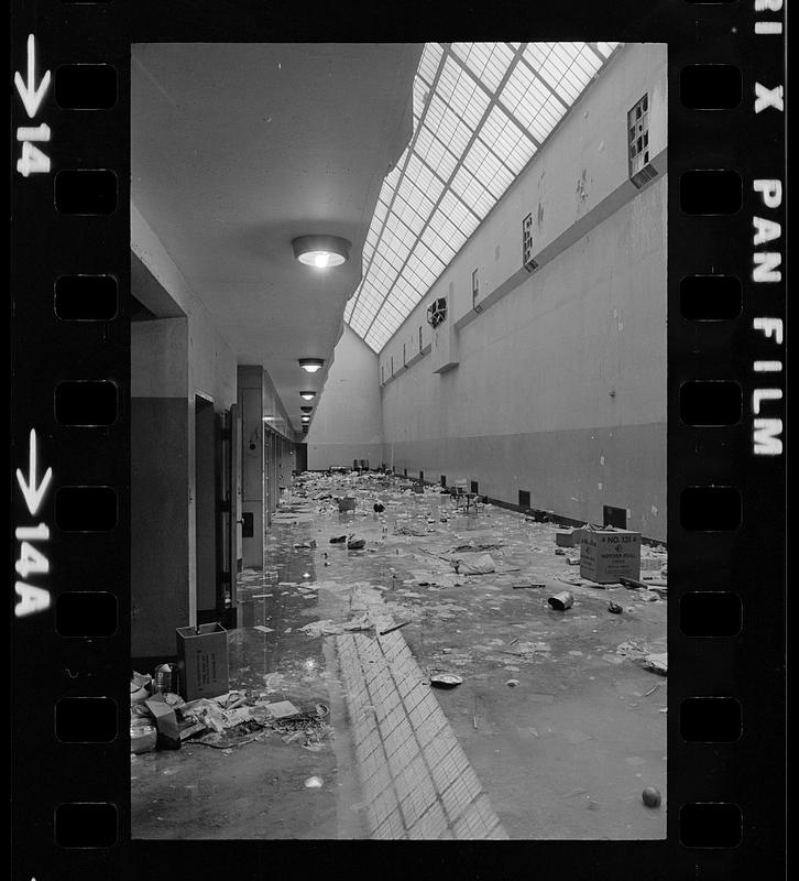 Aftermath of cell block riot, Walpole State Prison - Digital Commonwealth
