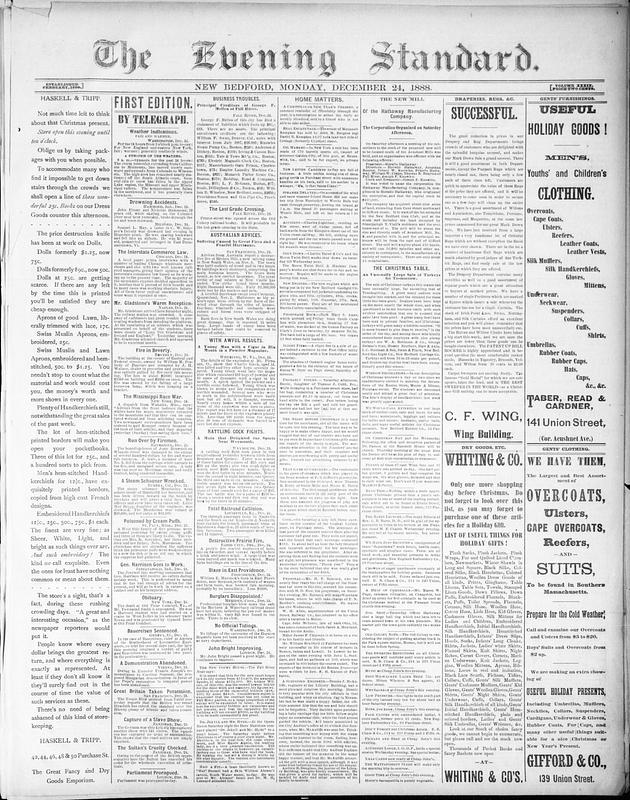 Evening Standard. December 24, 1888 - Digital Commonwealth