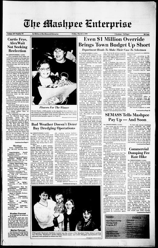 The Mashpee Enterprise. March 05, 1999 - Digital Commonwealth