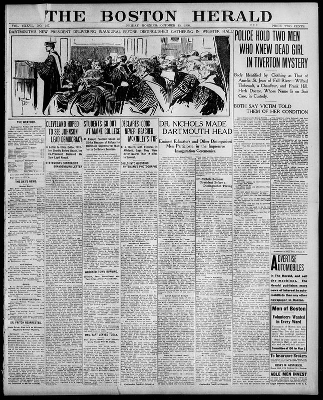 The Boston Herald. October 15, 1909 - Digital Commonwealth