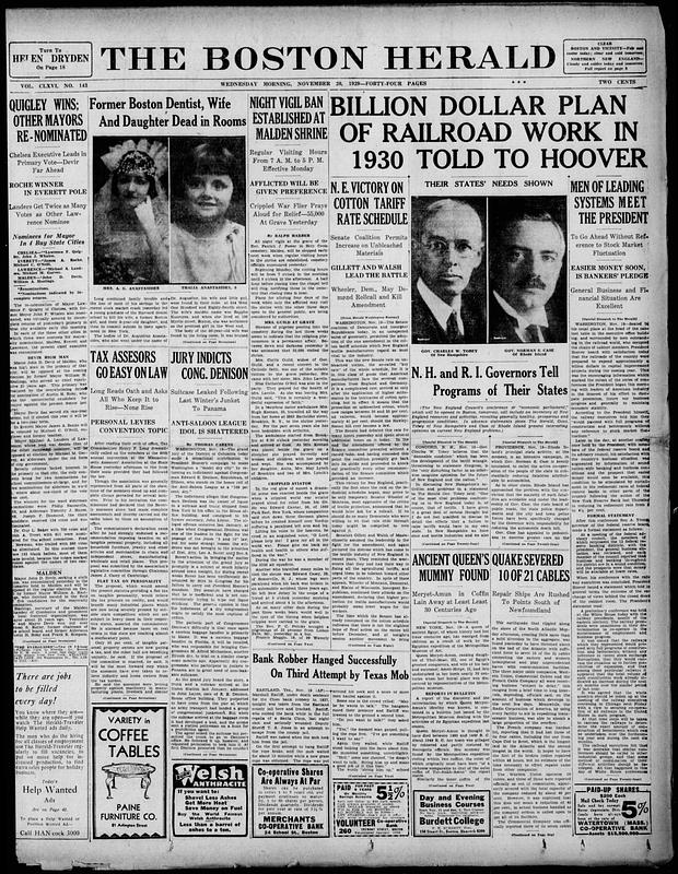 Boston Herald. November 20, 1929 - Digital Commonwealth