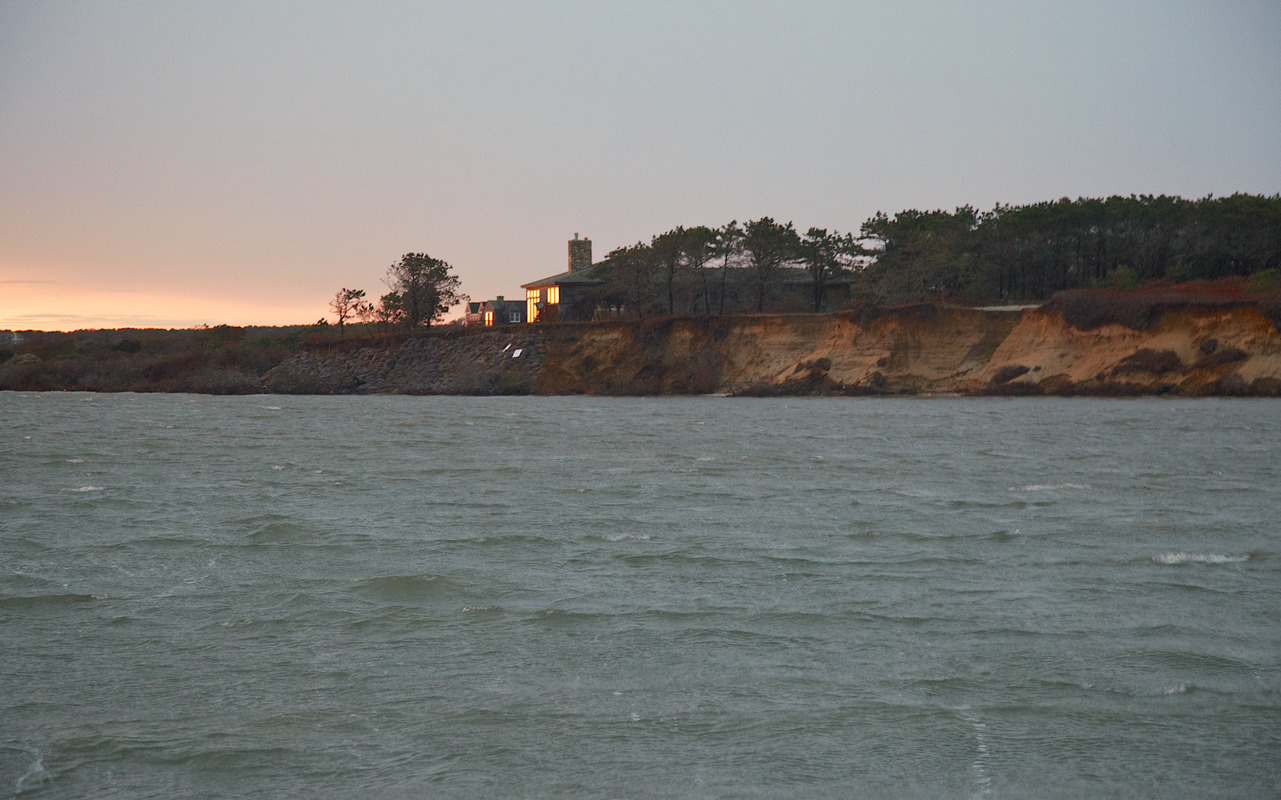 Wasque and Wacks House at sunset - Digital Commonwealth