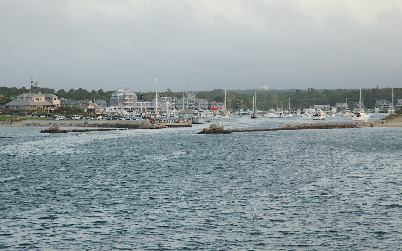 Oak Bluffs Harbor from ferry - Digital Commonwealth