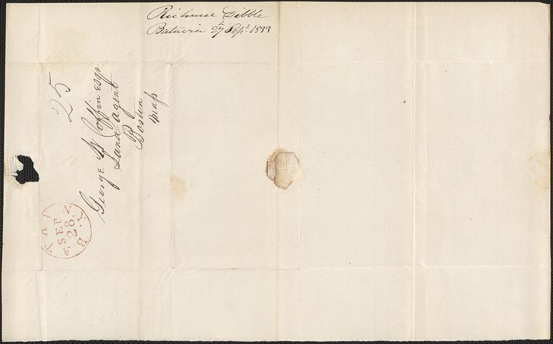 Richard Dibble to George Coffin, 27 September 1833 - Digital Commonwealth