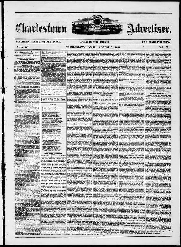 Charlestown Advertiser, August 05, 1865 - Digital Commonwealth
